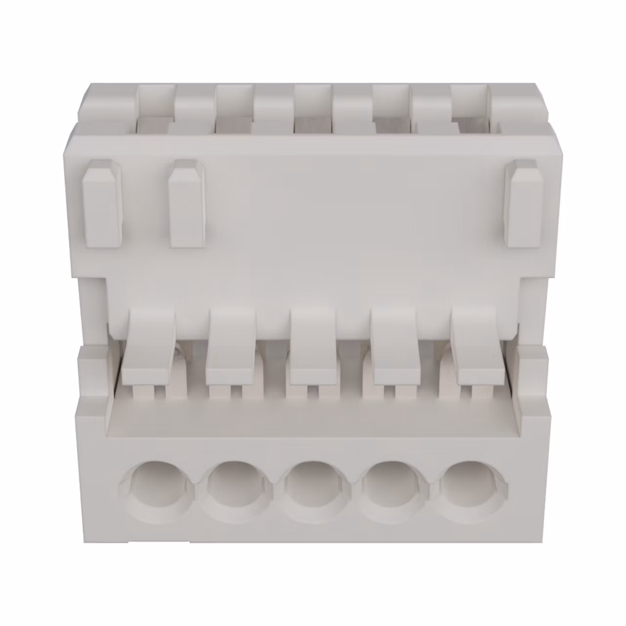 Appli-Mate RAST 2.5 Female Connector, 2.50mm Pitch, 5 Circuits, Positions C, D & E Removed, Open Endwalls for sale