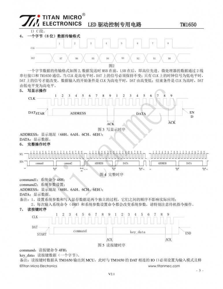 TM1650-DIP16 datasheet page 3