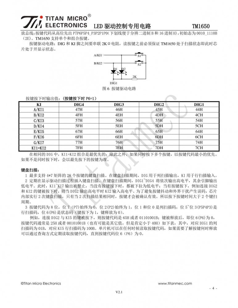 TM1650-DIP16 datasheet page 4