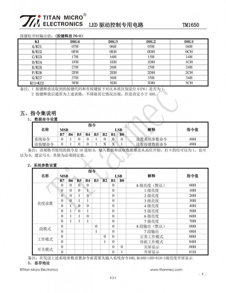 TM1650-DIP16 datasheet page 5
