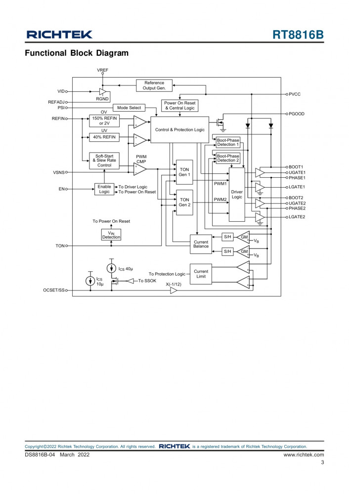 RT8816B datasheet page 3
