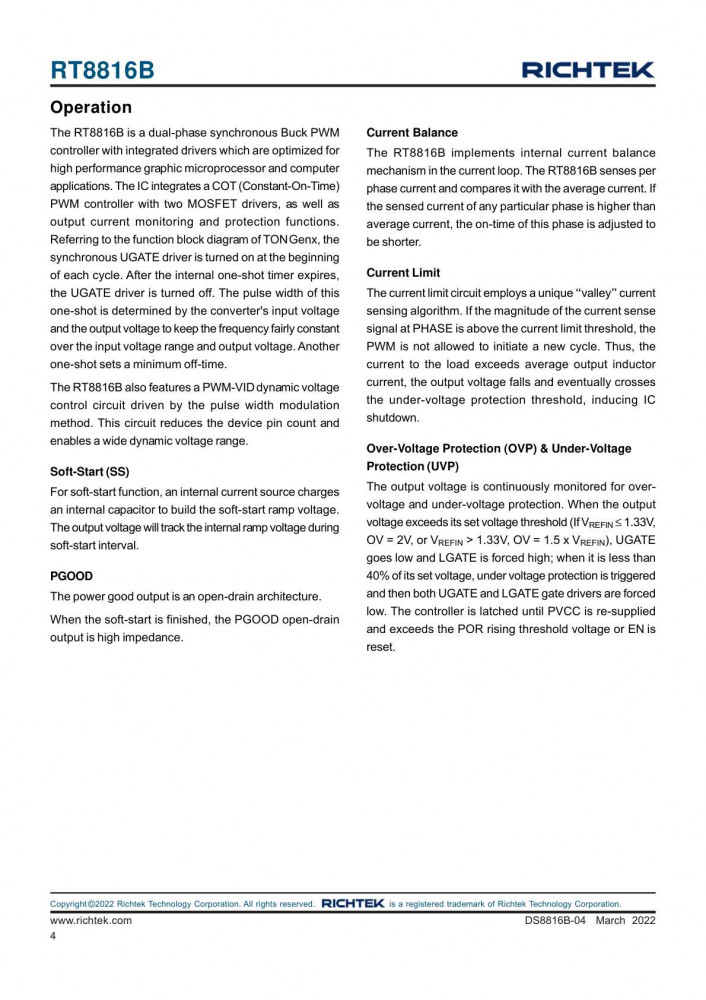 RT8816B datasheet page 4