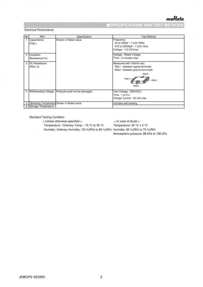 NFM41CC223R2A3L datasheet page 2
