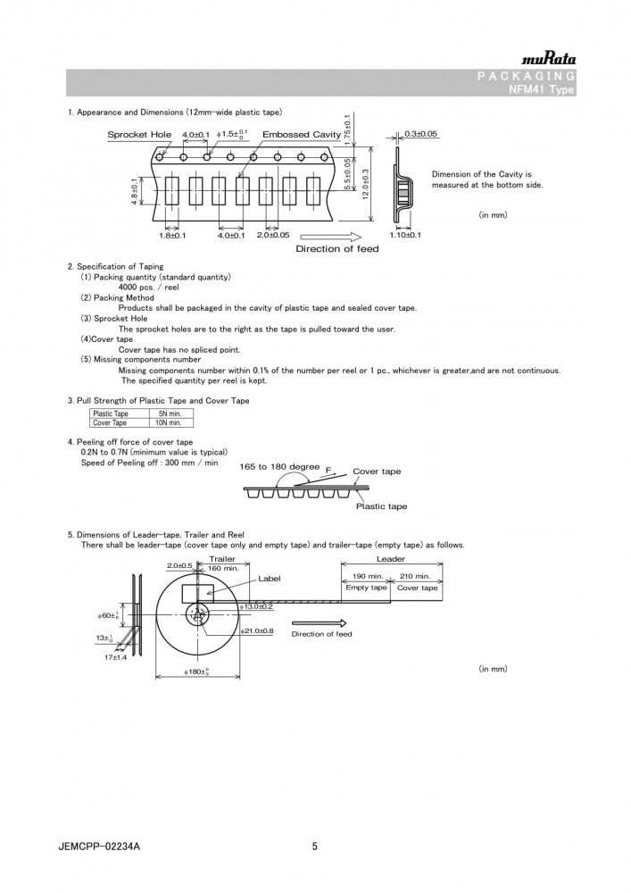 NFM41CC223R2A3L datasheet page 5