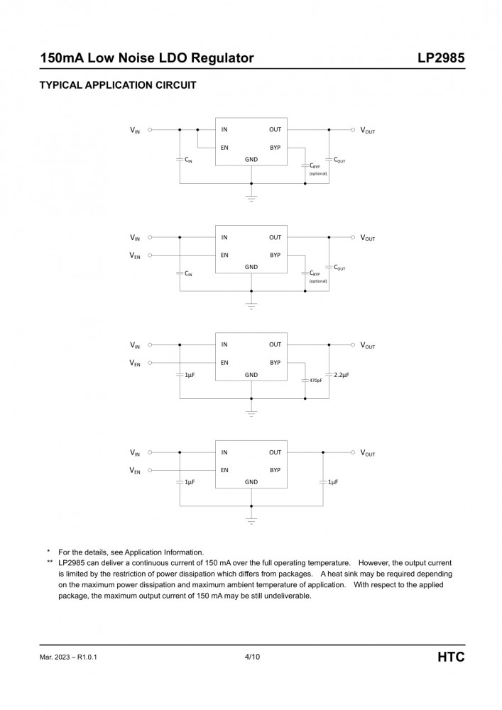 LP2985 datasheet page 4