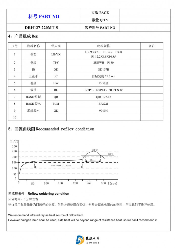 DRH127-220MT-S datasheet page 3