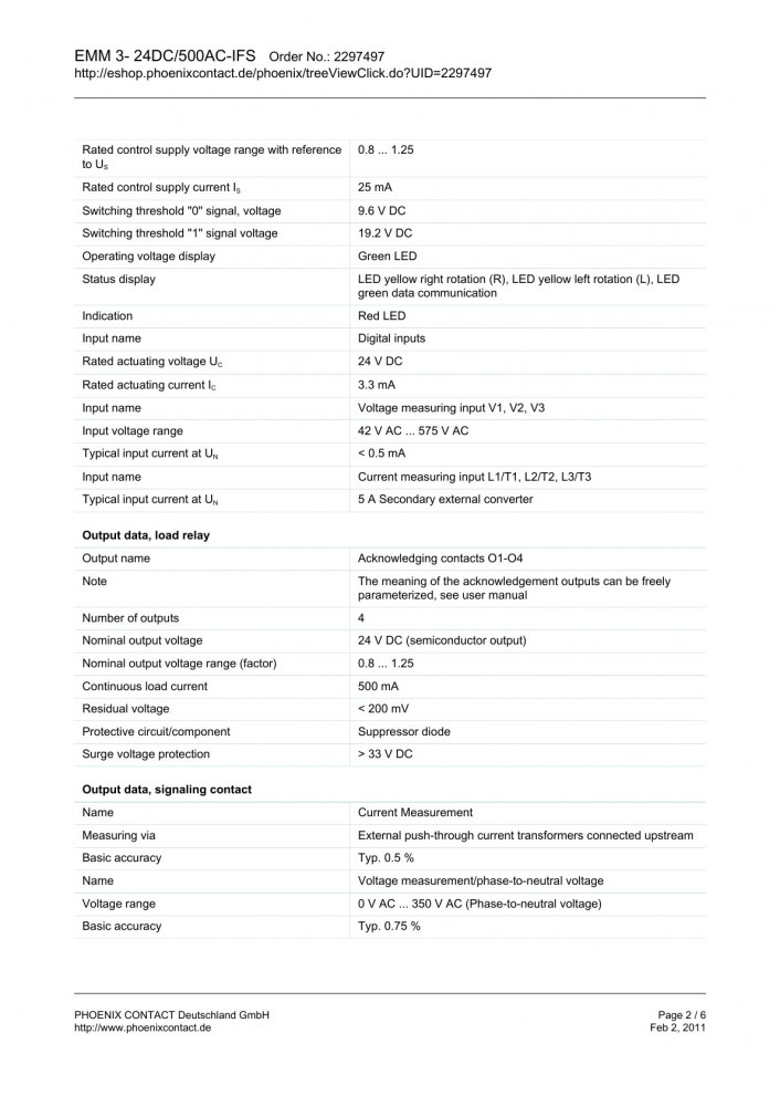 Phoenix Contact 2297497 technical document page 2