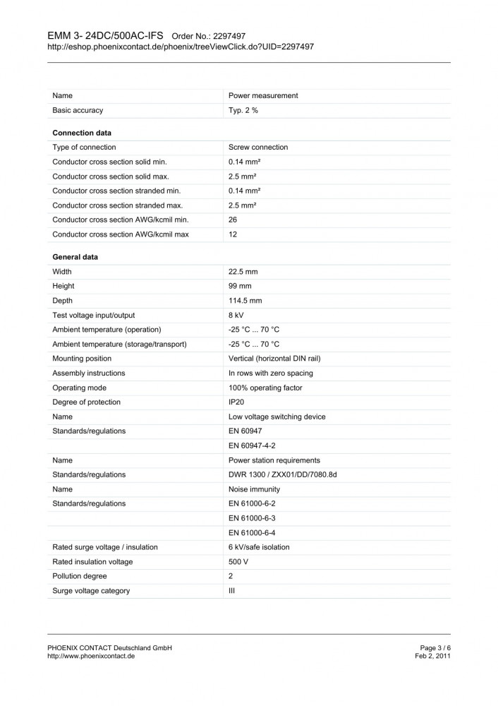 Phoenix Contact 2297497 technical document page 3