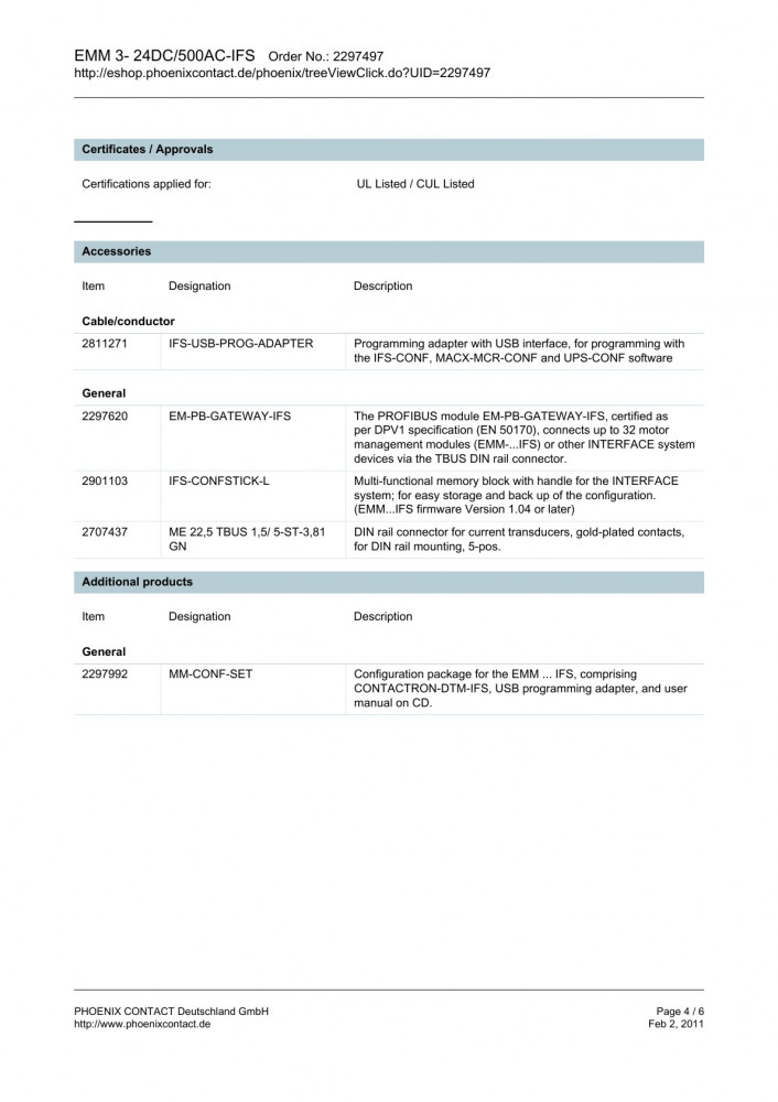 Phoenix Contact 2297497 technical document page 4
