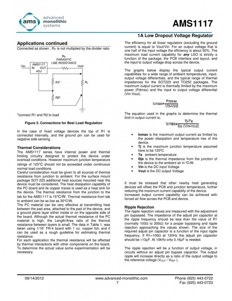 AMS1117 datasheet page 7