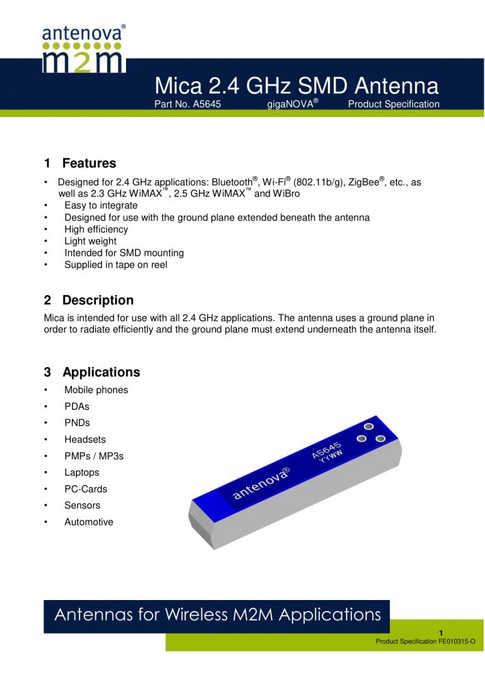 A5645 datasheet page 1