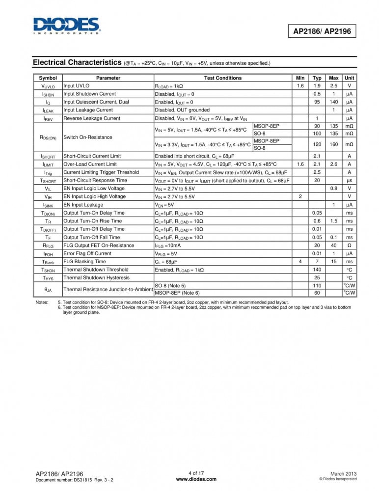 AP2186SG-13 datasheet page 4