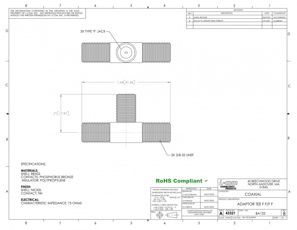 L-com BA132 technical document preview