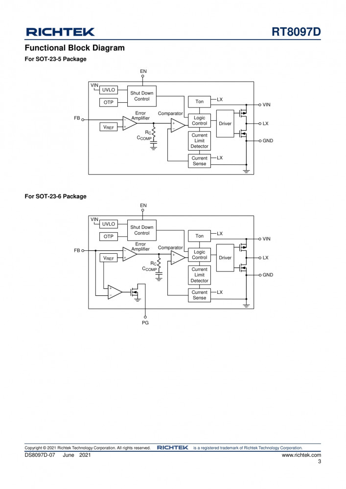 RT8097D datasheet page 3