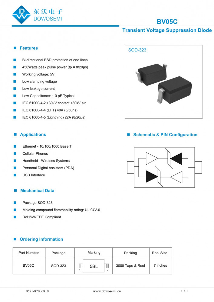 BV05C datasheet page 1