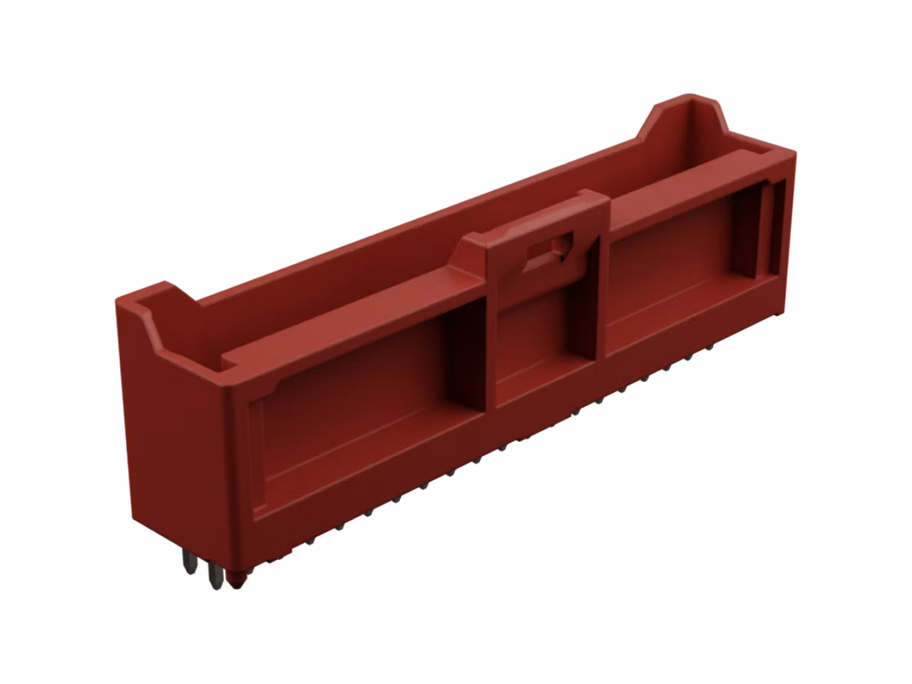 2.00mm Pitch, iGrid PCB Header, Dual Row, Vertical, Through Hole, Matte Tin (Sn) Plating, Positive Lock, 40 Circuits, Tray, 3.20mm PC Tail Length, Red, with PCB Locator for sale