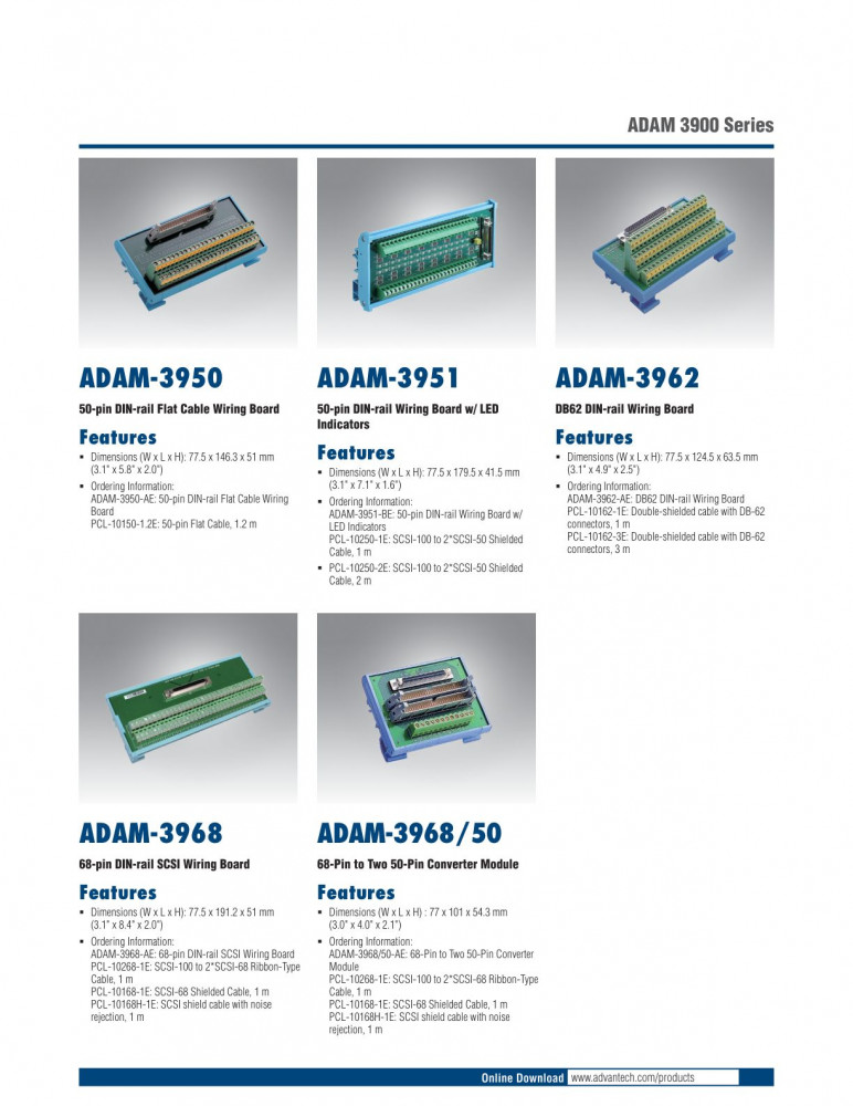 ADVANTECH ADAM-3900 Series product documentation, page 2