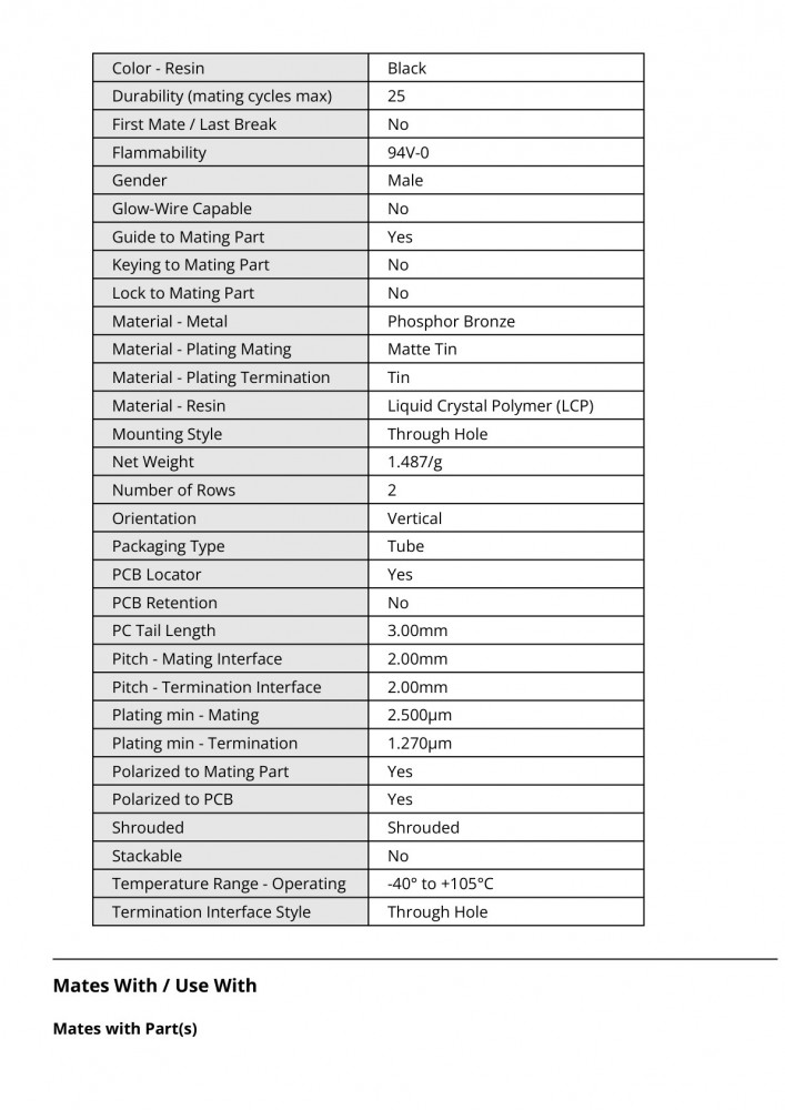MOLEX product specification page 3