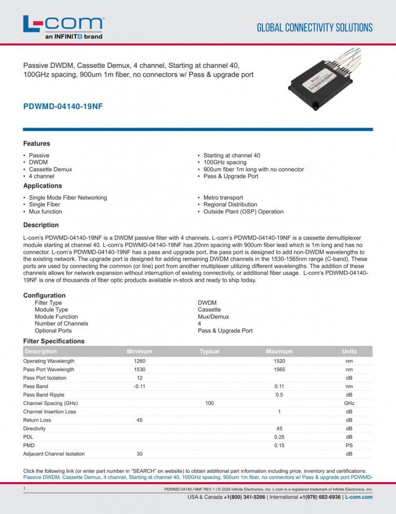 PDWMD-04140-19NF product document page 1