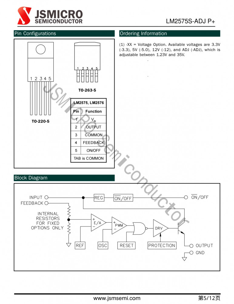 LM2575S-ADJ P+ datasheet page 5