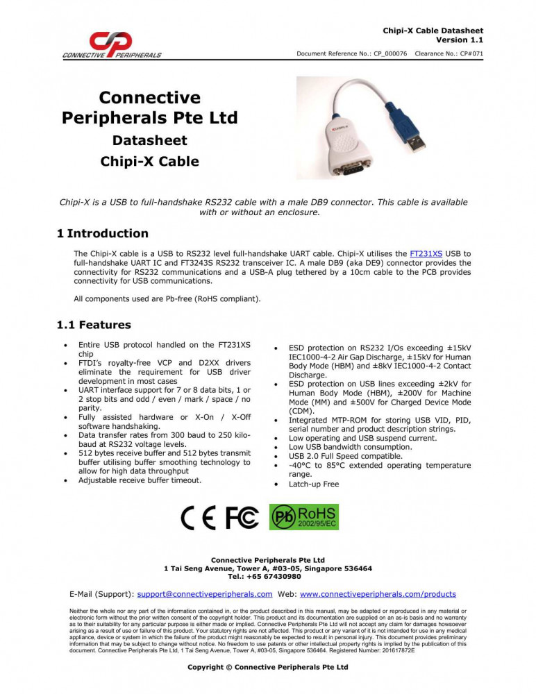 Chipi-X datasheet page 1