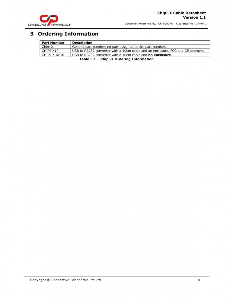 Chipi-X datasheet page 4