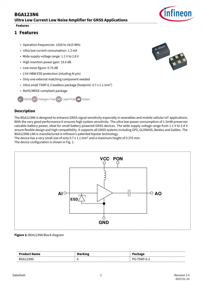 BGA123N6 datasheet page 3
