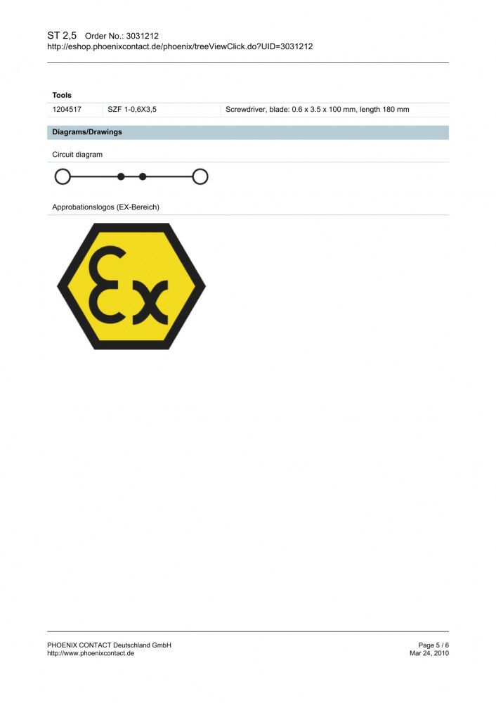 Phoenix Contact ST 2,5 3031212 technical document page 5