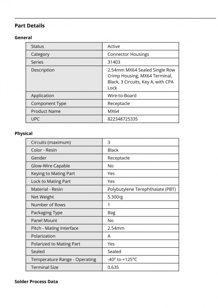 MOLEX 314033110 document page 2