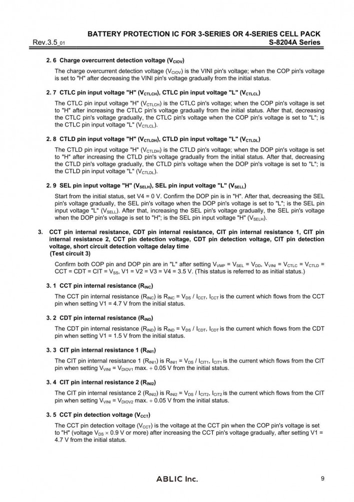 S-8204A datasheet page 9