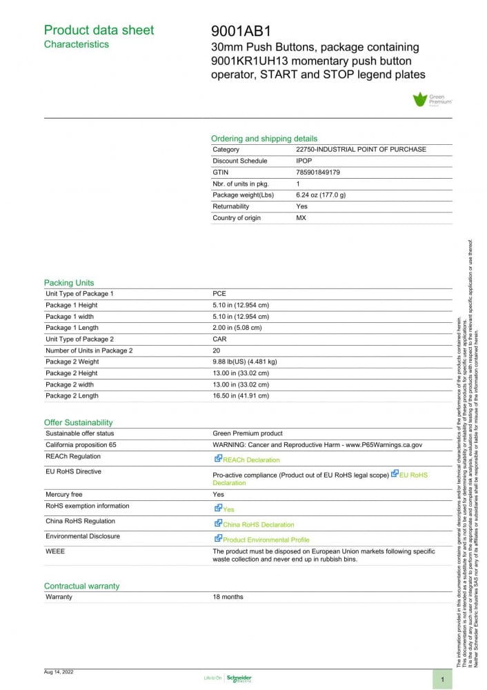 9001AB1 technical document preview