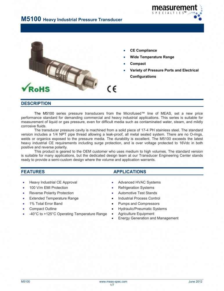 M5151 M5100 datasheet page 1
