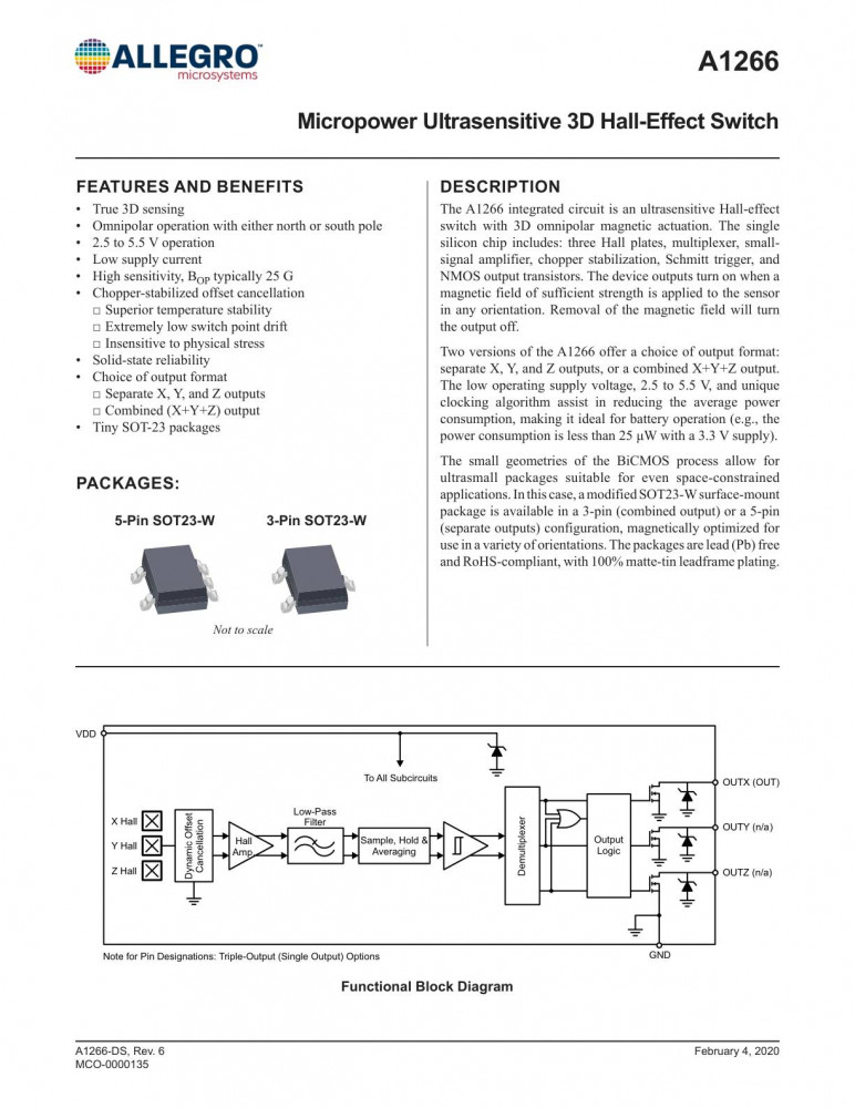 A1266 datasheet page 1