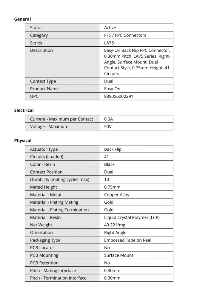 Technical document image 2 for MOLEX 5047544120