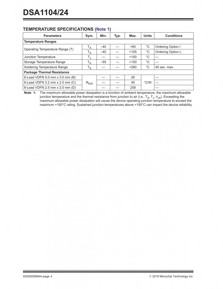 DSA1104 datasheet page 4