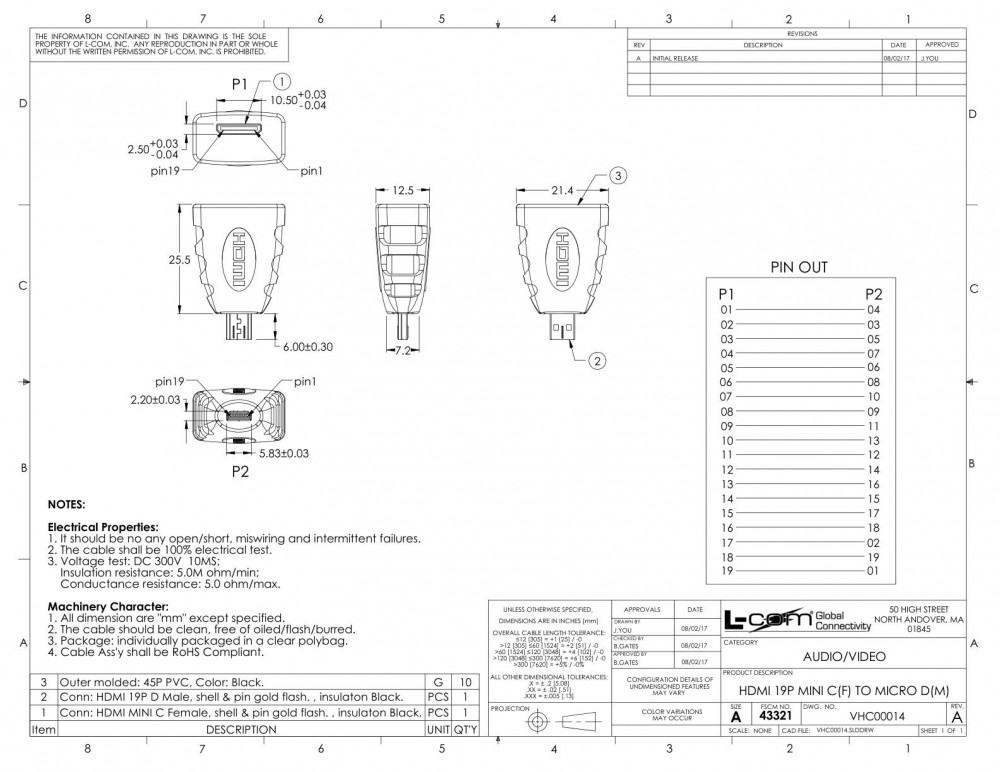 L-com VHC00014 technical document preview