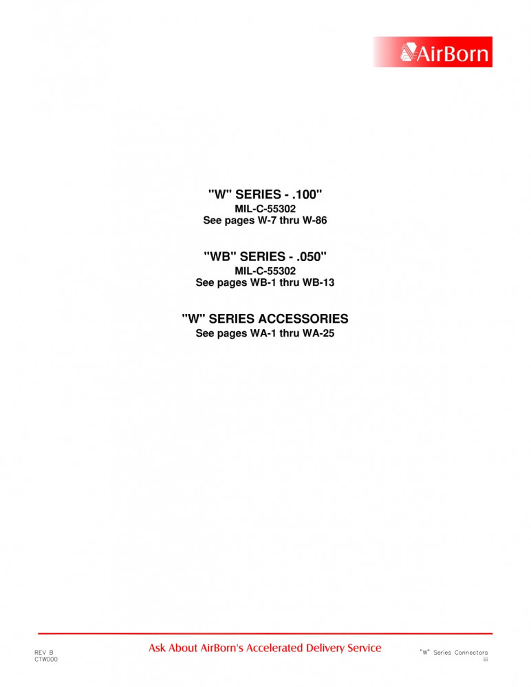 AirBorn W Series catalog page 2