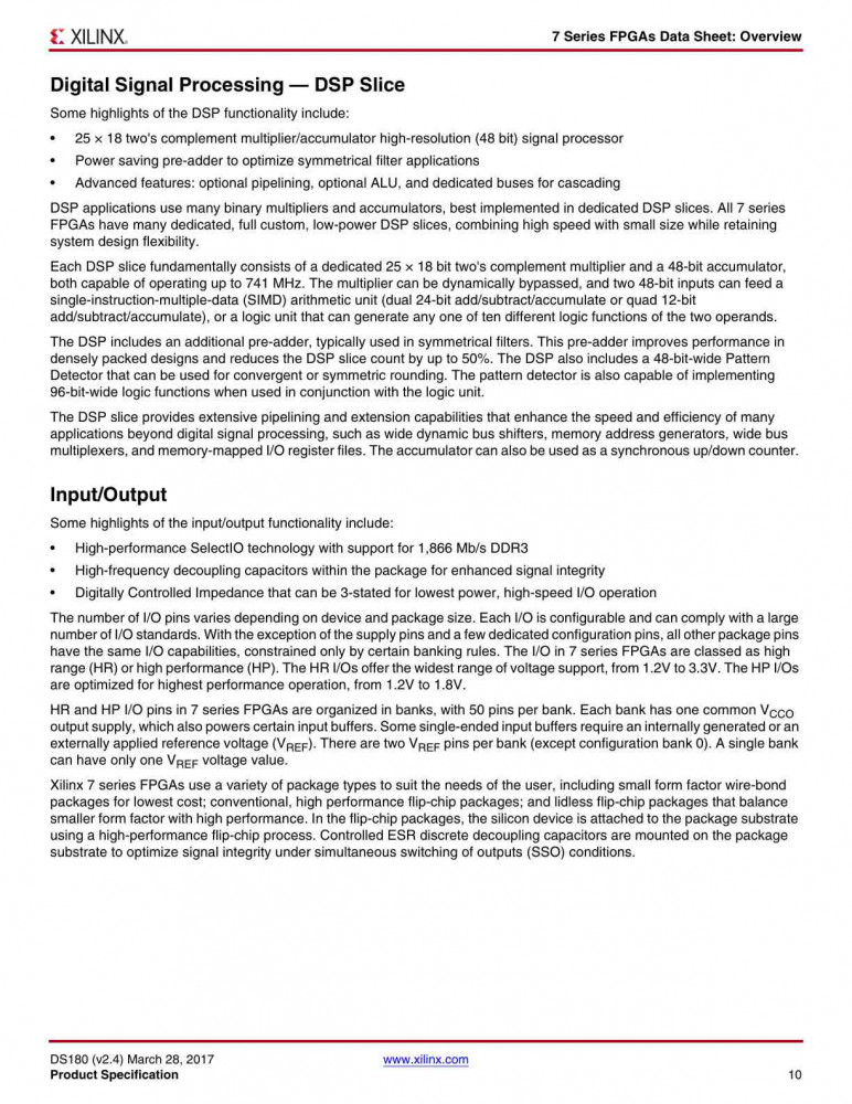 XC7K325T technical document page 10