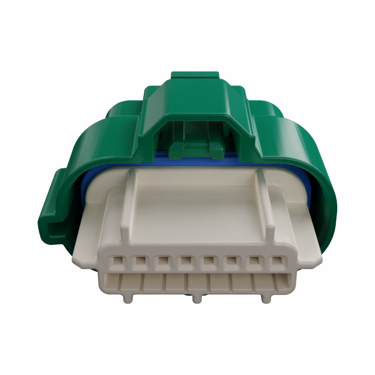 Squba Sealed Receptacle Assembly, 1.80mm Pitch, Single Row, 8 Circuits, Green for sale