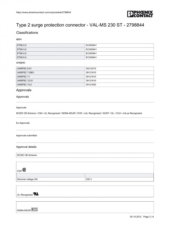 VAL-MS 230 ST technical document page 3