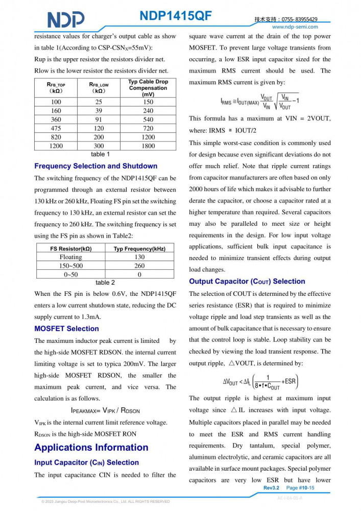 NDP1415QF datasheet page 10