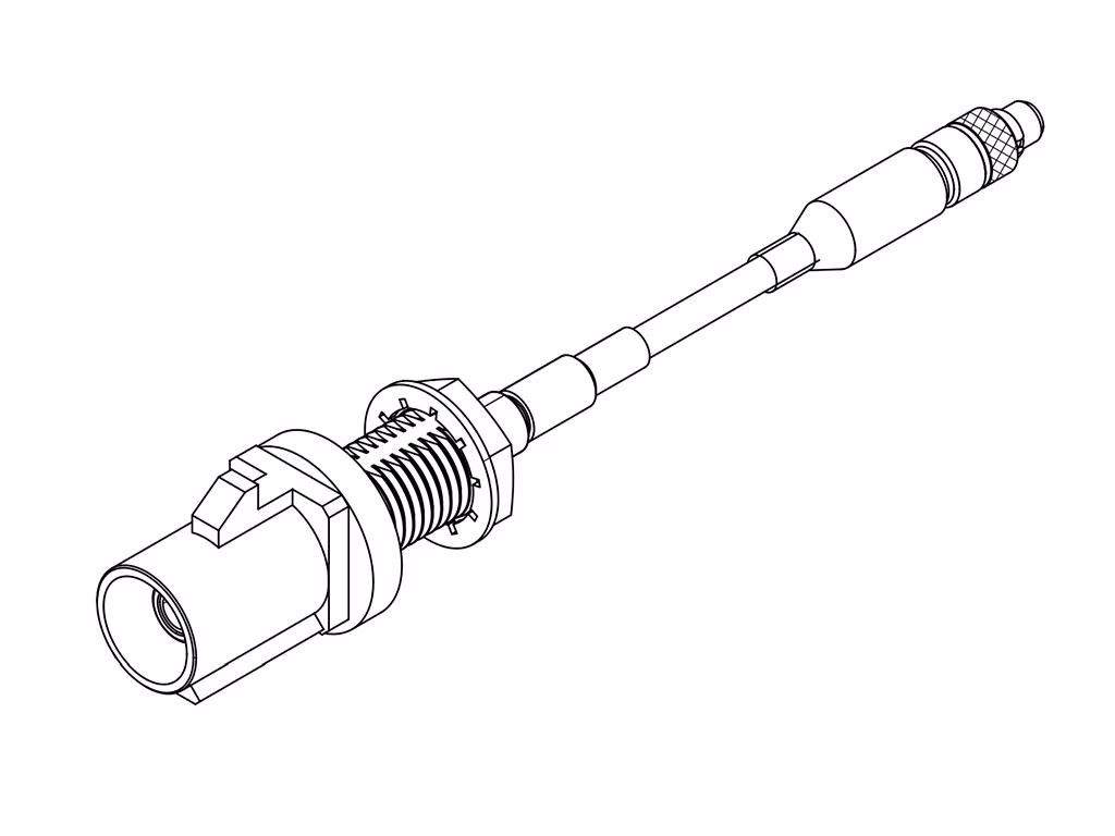 FAKRA SMB Straight Plug Keying Code Z Water Blue to FAKRA SMB Straight Plug Keying Code Z Water Blue on RG-316 Cable, 6000.00mm Length, 50 Ohms