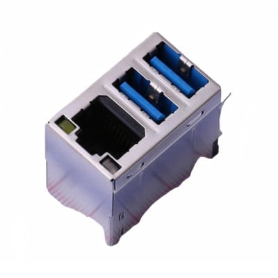 UDE Corp RU1-161A9WGF Modular Ethernet Connector Jack with Magnetics
