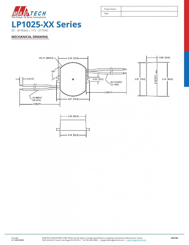 MAGTECH LP1025 datasheet page 2