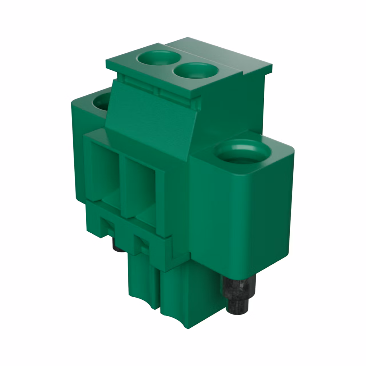 3.50mm Pitch Eurostyle Vertical Plug, with Retention Screws, Rear Wire Entry, Green Housing, 2 Circuits for sale