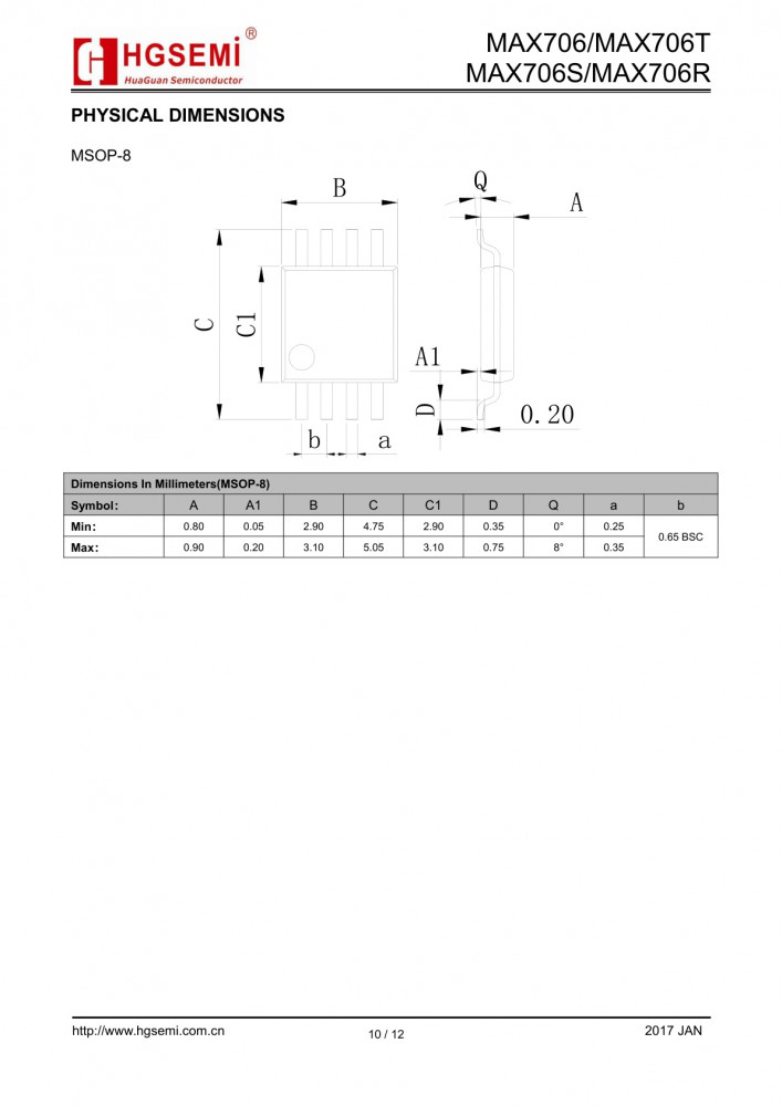 MAX706TM/TR datasheet page 10