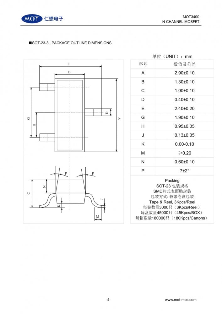 MOT 3400 datasheet page 4