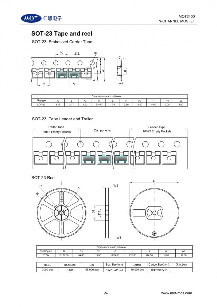MOT 3400 datasheet page 5