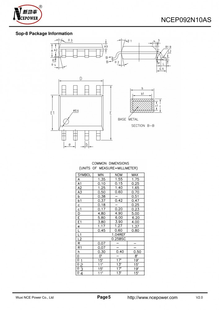 NCEP092N10AS datasheet page 5