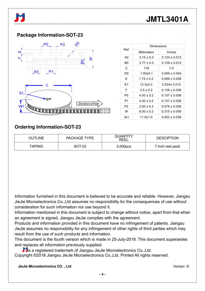 JMTL3401A datasheet page 4